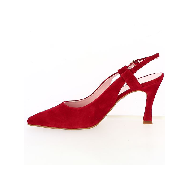 Taylor - Escarpin rouge ouvert au talon - Chaussures à Talons Grande ...