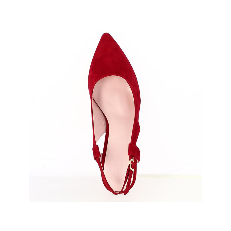 Taylor - Escarpin rouge ouvert au talon - Chaussures à Talons Grande ...