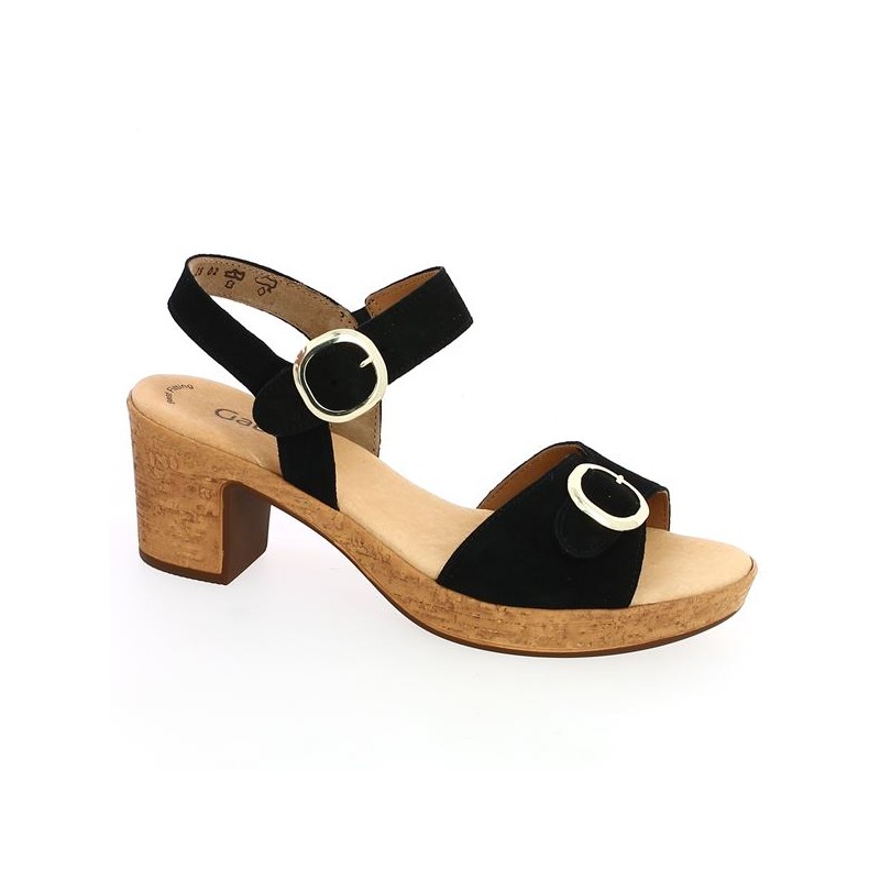 Cali - sandale sabot plateforme noire - Sandale Gabor grande pointure ...