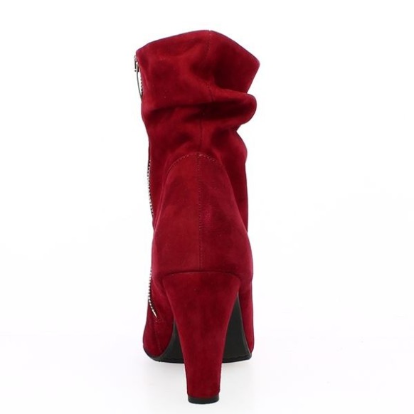 Ariane - Boots talon rouge fripée cheville - Bottines à talons 42, 43 ...