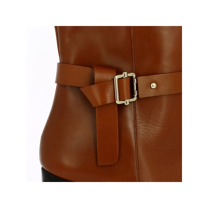 Lexane - Camel leather heeled boots - Women's boots 42, 43, 44, 45 ...