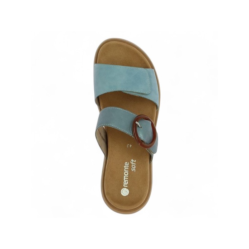 Rita - Mule bleu D2N51-10 - Mule Remonte femme grande taille - Shoesissime