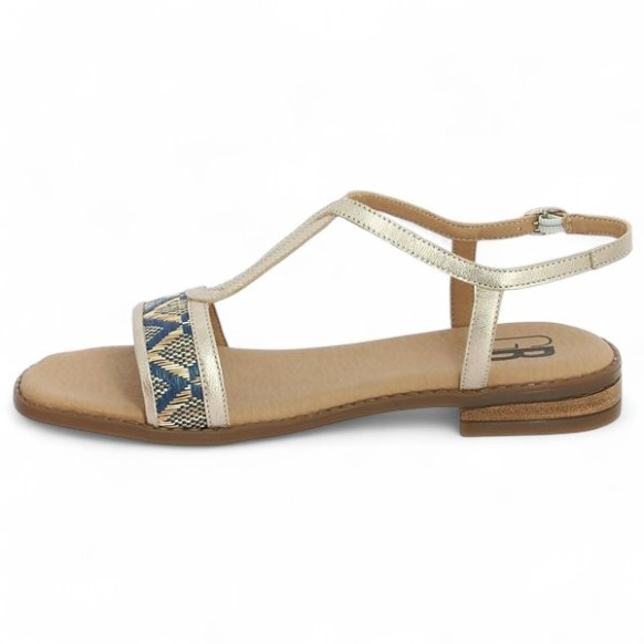 Inka - Geo Reino Barefoot in gold and blue - Sandals large size ...