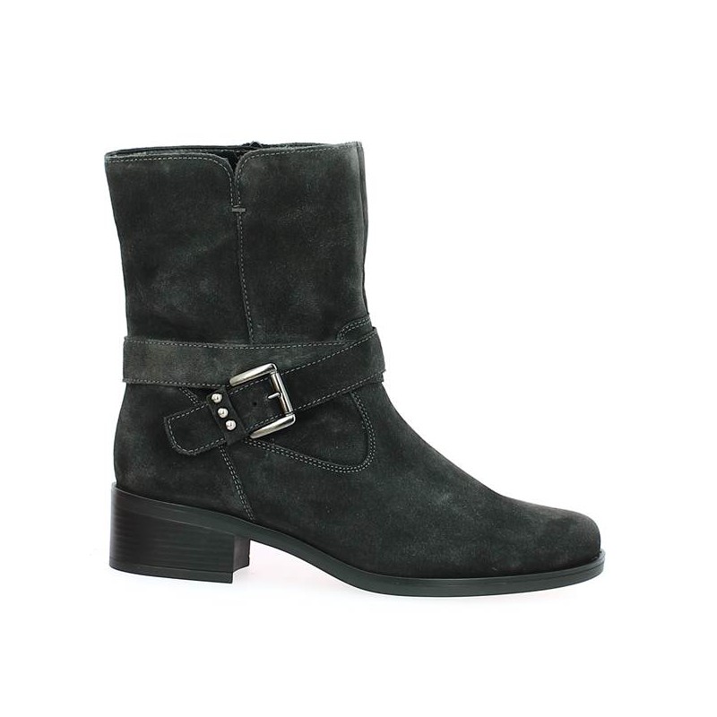 Gabor Grey Nubuck ROCK Boot - Women's Big Size Boots : 42, 43, 44 ...